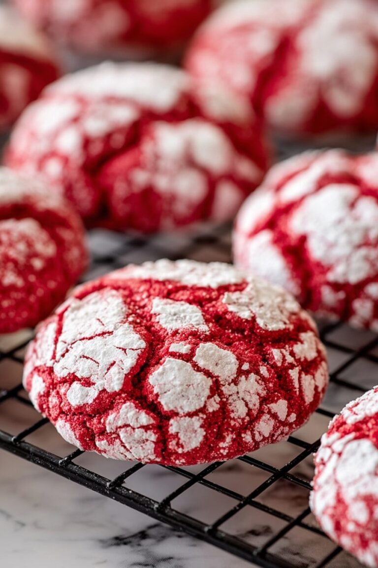 Red Velvet Crinkle Cookies: Irresistibly Soft & Vibrant Delight